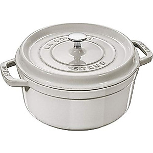 Staub 40501-410 Picot Cocotte Round Campagne 7.9 inches (20 cm), Both Hands, Cast Iron, Enameled Pot, Induction Compatible [Japanese Seller with Serial Number] La Cocotte Round
