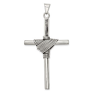 Sterling Silver Antiqued Cross Pendant QQC6608