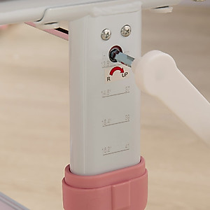 Qaba Ergonomic Kids Desk Chair with Thick Cushioning & Height Adjustment, Kids Computer Chair with Footrest, Childrens Chair, Kids Office Chair & Study Chair, Pink