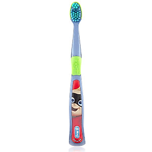 Hippie Hype Kids Manual Toothbrush, for Children and Toddlers 3+, Extra Soft Bristles - Pack of 6 (Characters Vary)