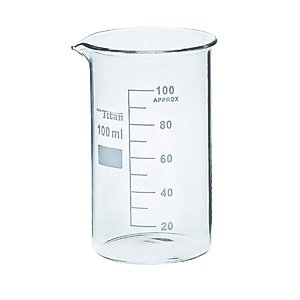 Scientific Glass Beaker, Vol. 100ml, 3.3 Borosilicate Griffin High Form with Printed Graduation, Pack of 6