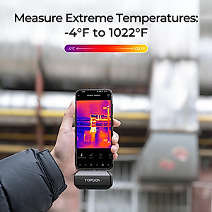 TOPDON TC001 Thermal Imaging Camera Android, 512x384 Super IR Resolution Thermal Imager with Secondary Analysis, Test Report, Temp Alarm, -4°F~1022°F TEM Range for Smartphones(not for iOS)