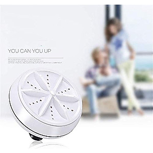 3 in 1 Mini Washing Machine, Ultrasonic Turbine Sterilization Washer, USB Cable Portable Washing Machine, Convenient for Camping Travel Business Trip (Black)