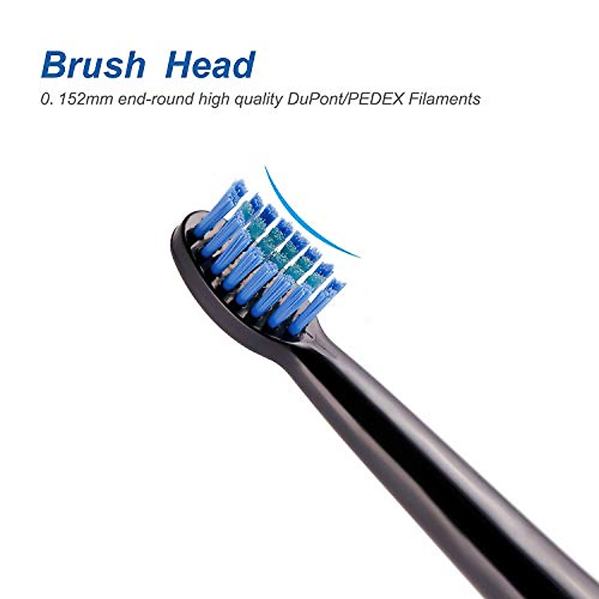 Rechargeable Electric Sonic Toothbrush for Adults 5 Modes Electric Toothbrush with 2 Mins Timer and 4 Brushheads, for Daily Tooth Whitening and Oral Care(Black)