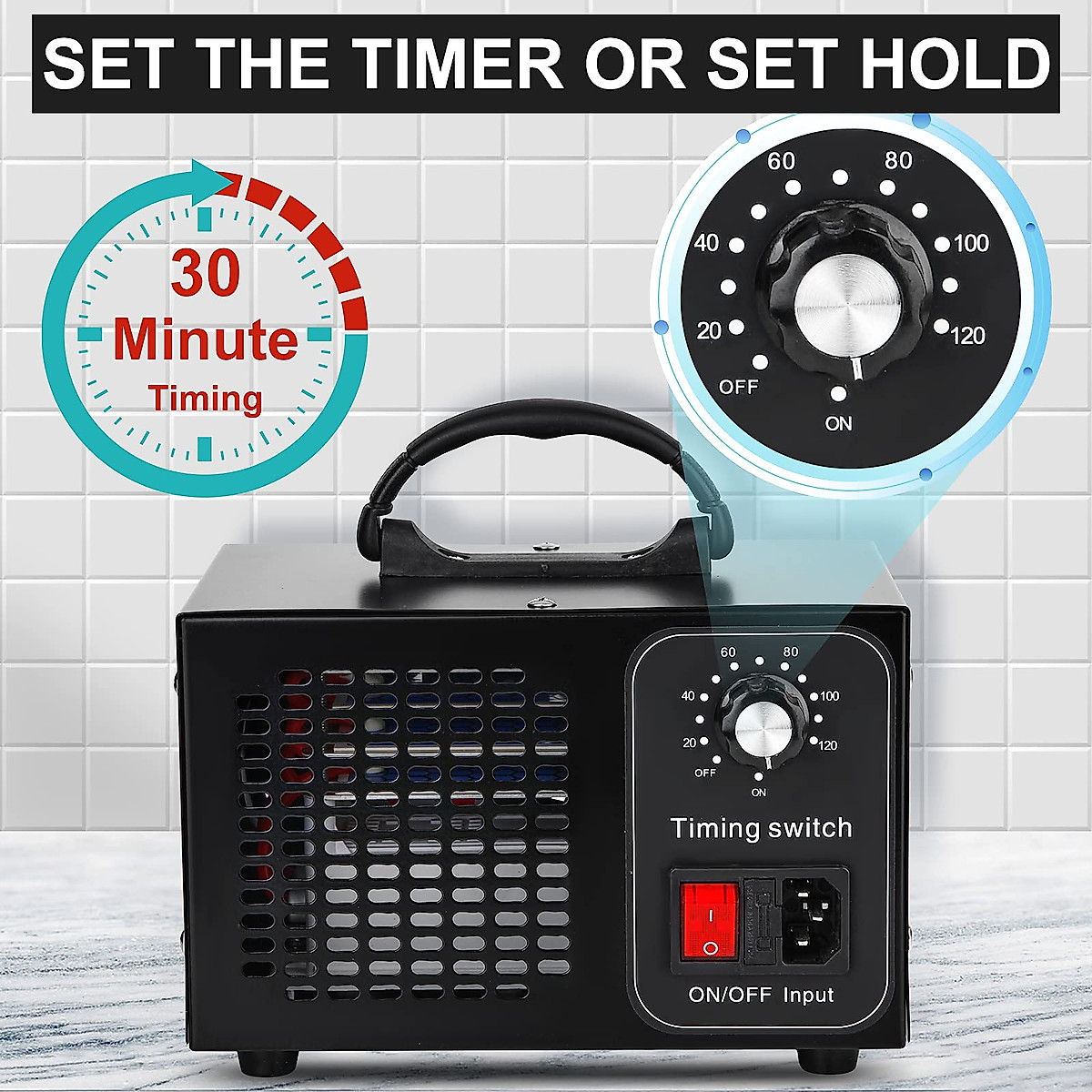 Ozone Generator Air Purifier 20000 mg/h,Commercial/Home Ozone Generator for Rooms,Cars,Smoke and Pets