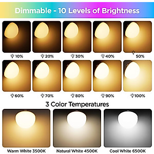 Rechargeable Battery Operated Light Bulb with Remote Control 2 Packs, 350LM Dimmable Detachable LED Bulb with 15 Colors Selectable & 3 Timer, Wireless Puck Light Bulb for Wall Sconce, Non-Hardwired