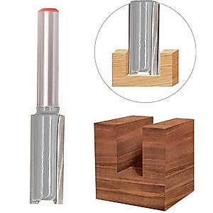 7Pcs Straight Router Bit Set 1/4 Inch Shank, Carbide Tipped Double Flute Straight Cut Router Bits, Straight Bit for Dado Trimming Cutter, Cut Dia 1/8",5/32", 3/16",1/4",5/16",3/8",1/2"