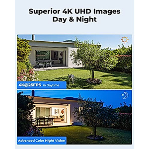 REOLINK 4K PTZ Outdoor Camera, PoE IP Home Security Surveillance, 5X Optical Zoom Auto Tracking, 3pcs Spotlights Color Night Vision, Two Way Talk, Up to 256GB SD Card(Not Included), RLC-823A