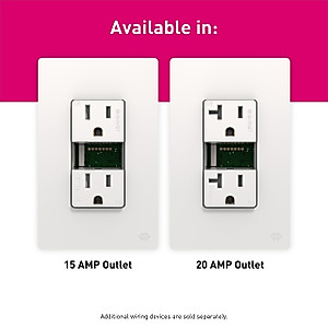 Swidget Customizable Outlet - Add a Wi-Fi or Z-Wave Insert to make it a smart outlet, smart plug, Wi-Fi Plug, Z-Wave Plug. Compatible with Alexa, Google Assistant, IFTTT. 15Amp, Tamper Resistant, ETL