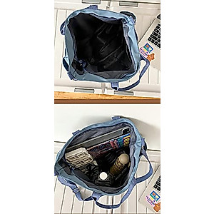 Hobo Bag Unisex Tote Bag Stylish Students Casual Large Canvas Handbag School Shoulder Bag