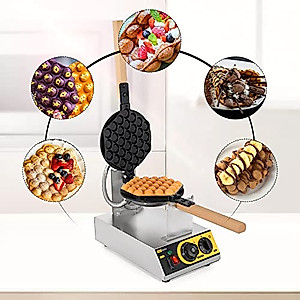 Dyna-Living Bubble Waffle Maker 1400W Egg Waffle Machine Electric Non-Stick Bubble Waffle Cone Maker Household Commercial Egg Waffle Iron Maker for Restaurant Snack Shop or Cafe