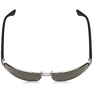 Ray-Ban Men's RB3445 Rectangular Sunglasses, Gunmetal/Dark Green, 64 mm