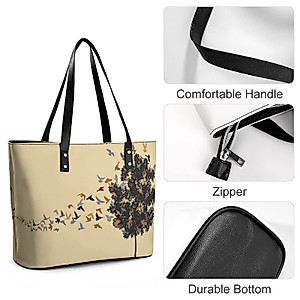 Womens Handbag Tree Leather Tote Bag Top Handle Satchel Bags For Lady