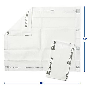 Medline Extrasorbs Premium Underpads, Disposable Bed Pads for Adult Incontinence, 30x36" (25 Count)
