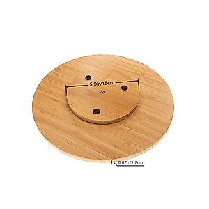 Mateda 12" Bamboo Lazy Susan Turntable for Pantry Cabinet or Table (12 inch)