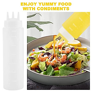 4Pack 23oz Plastic Squeeze Squirt Condiment Bottles Sauce Squeeze Bottles for Electric Sauce Warmer