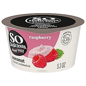So Delicious Dairy Free Coconut Milk Yogurt Alternative, Raspberry, Vegan, Non-GMO Project Verified, 5.3 oz.