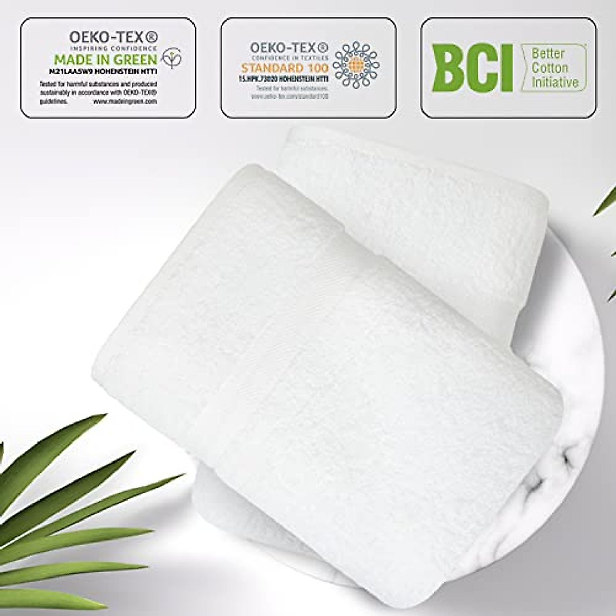 Premium White Bath Towels Set - [Pack of 8] 100% Cotton Highly Absorbent 2 Bath Towelsel, 2 Hand Tows and 4 Washcloths + Bath Sheets – Pack of 2, 35x70 Inches Large Bath Sheet Towel
