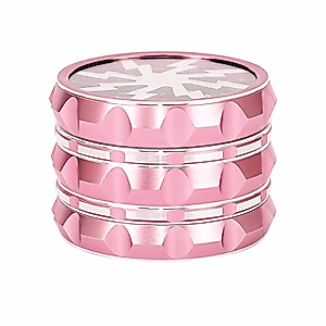 2.5" Large Grinder Pink and Silver