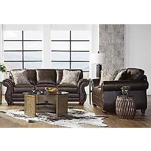 Roundhill Furniture Leinster Sofas, Espresso