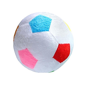 Milageto Multifunctional Plush Football Toy 17cm Diameter Plush Pillow, Ball Soft Soccer Stuffed Plush Toy for Birthday Gifts Children Baby Room, Colorful