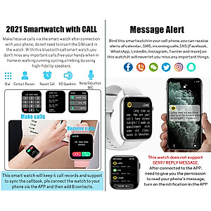 feifuns Smart Watch with Call(Answer Make Call) IP67 Waterproof Fitness Tracker Heart Rate Blood Pressure Oxygen SpO2 Sleep Step Calorie Count Smart Watches for Men Women for Android iOS Phone (White)