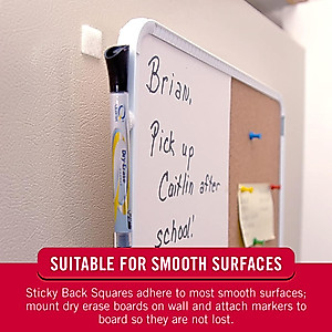 VELCRO Brand Mounting Squares | 200pk, 7/8" White | Adhesive Sticky Back Hook and Loop for Teacher Supplies, Office Organization (30705)