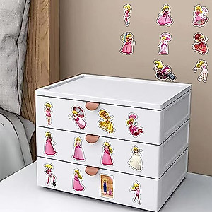 Stickers for Peach Princess Party Favors Supplies Kids Teens Girls Party Toys Decorations Vinyl Waterproof Laptop Water Bottle Stickers A