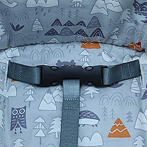 ZARPMA Cotton Seat Covers for IKEA Antilop Highchair,Cotton Surface and Cotton Padded,Forest Pattern Foldable Baby Highchair Cover for IKEA Child Chair Cushion (Grey Forest)