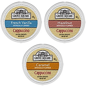 Grove Square Cappuccino Variety Pack, 72 Single Serve Cups