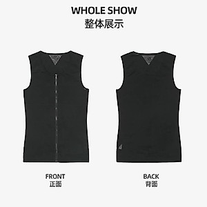 BaronHong Original Zip Up Men's Chest Compression Shirt to Hide Gynecomastia Moobs(Nude,S)