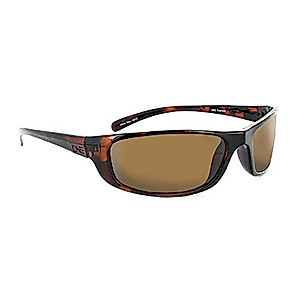 Optic Nerve - 2022 Premium & Affordable Polarized Sport Sunglasses for Men/Women, Backwoods Edition with Shiny Dark Demi Frame/Brown Lens
