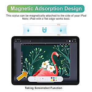 Stylus Pen for iPad with LED Power Display, Capacitive Stylus MKQ Active Pencil with Palm Rejection, Tilt Sensitivity, Magnetic Function, Compatible with iPad 2018 and Later Versions