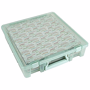 ArtBin 6955RJ Super Satchel 1-Compartment Box, Art & Craft Organizer, 1-Pack, Translucent Mint