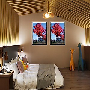 Medog 11x14 Picture Frame Black Poster Frame 11x14 8x10 Picture Frame In Black With Mat Opening 8x10 Set of 1 Display Pictures 11x14 Inch or 8x10 Black Picture Frame Wall Mounting (P1U 1P BA)