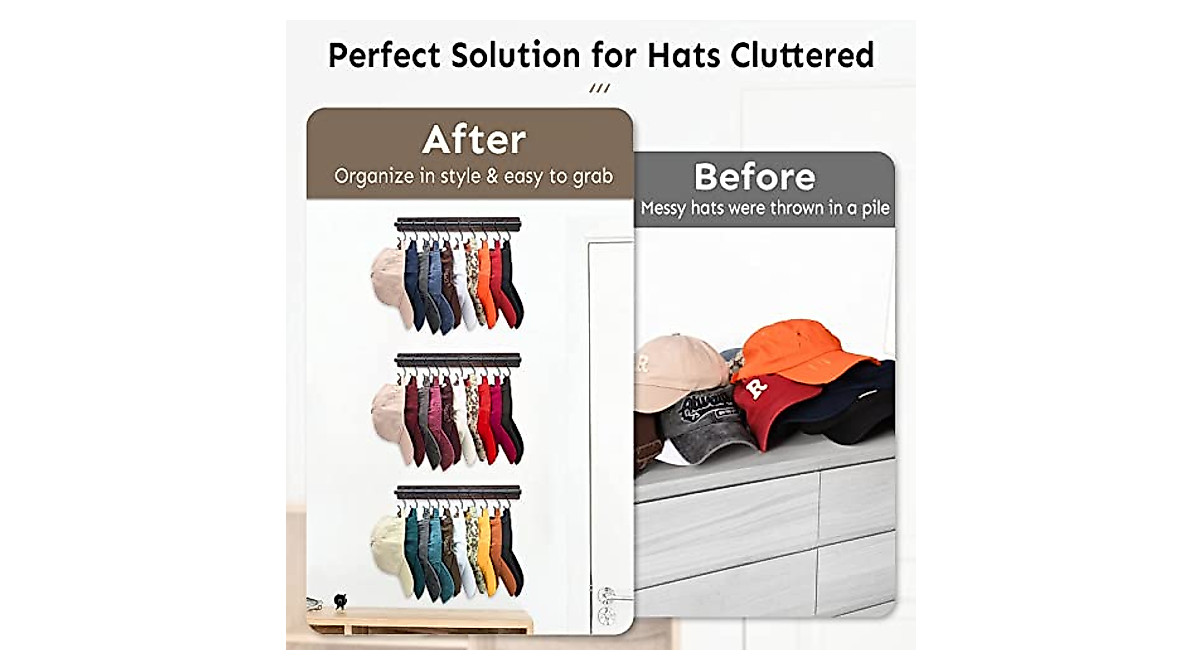 FANGSUN Wooden Hat Rack & Riser for Stylish Decor
