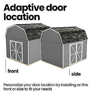 Handy Home Products Braymore 10x16 Do-It-Yourself Wooden Storage Shed with Floor