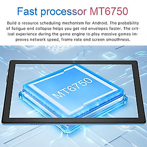 10 inch Tablet, WiFi 11 Tablet, Quad Core CPU Dual Card Slot Tablet, 6GB 256GB Lasting Battery 32MP Camera (US Plug)