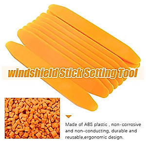 Rustark 12 Piece Windshield Installation Tools kit, 10 Piece Stick Setting Tool, 1 Piece Offset Windshield Installing Tool, 1 Piece Cotter Pin Puller for Installing Windshield Gaskets, Trim and Strips