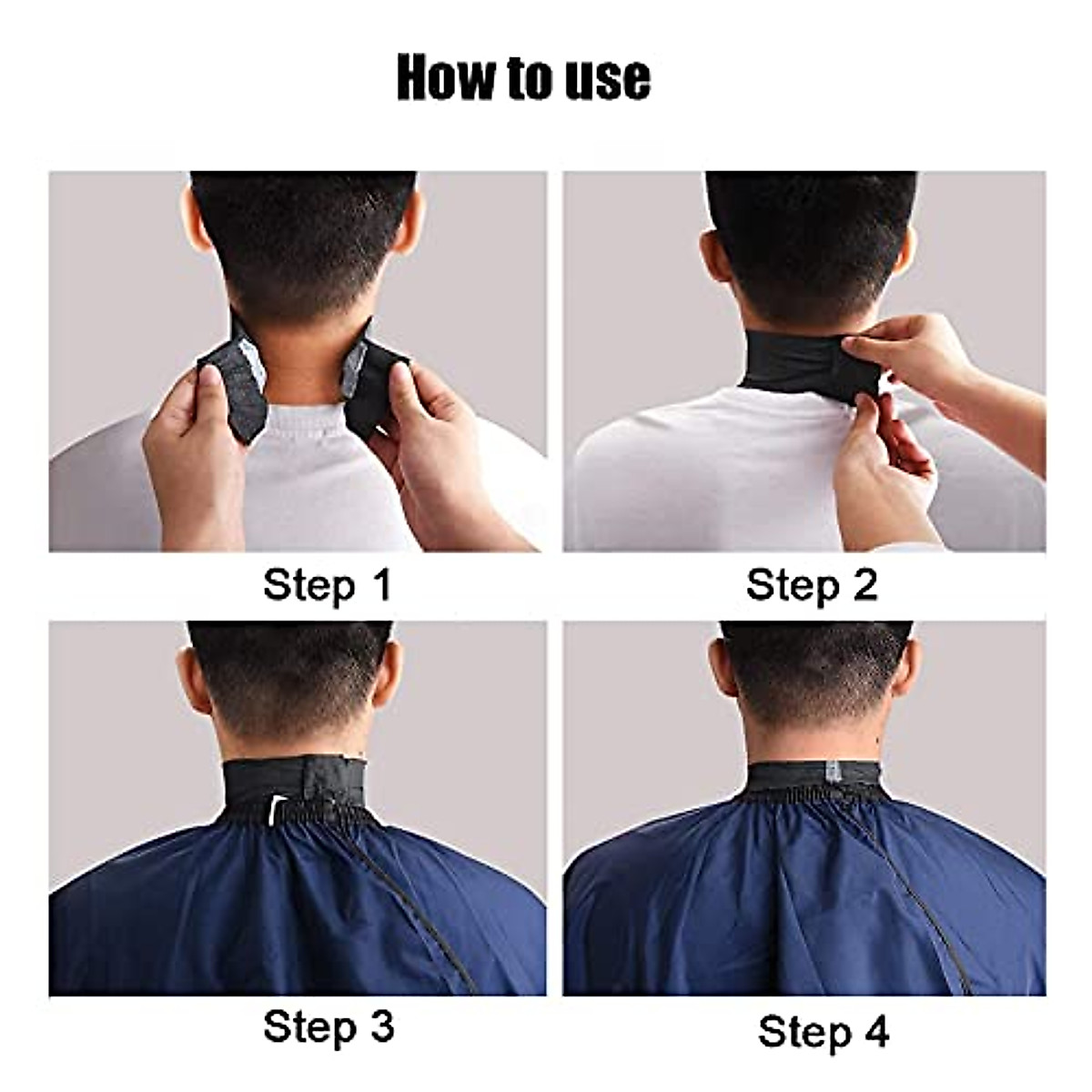 Erioctry 2 Rolls/ 200Counts Black Disposable Barber Neck Paper Strips Professional Stretchy Paper Neck Bands Hairdressing Tool Barber Accessories for Salon Hair Cutting Shaving Styling Coloring