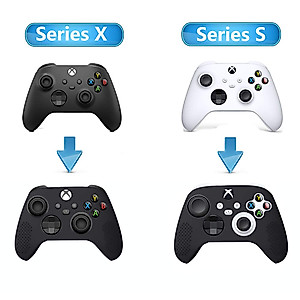 Soft Silicone Protector Cover Skins, Anti-Slip Protective Case for Microsoft Xbox Series S/X Gamepad Controller (Black)…