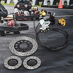 Vevor Go Kart Brake Master Cylinder Kit Go Kart Hydraulic Brake Kit Universal Go Karts Brake Kit Kandi Complete Including Master Cylinder, Hose, Caliper, Pad for 150cc : Automotive