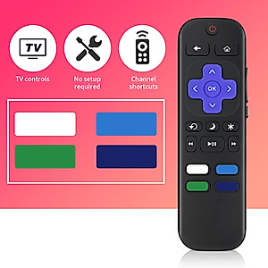 (Pack of 2) Replacement Remote Control Only for Roku TV, Compatible for TCL Roku/Element Roku/Westinghouse Roku/Hisense Roku/Onn Roku/Insignia Roku/Philips Roku Smart TV【Not for Roku Stick and Box】