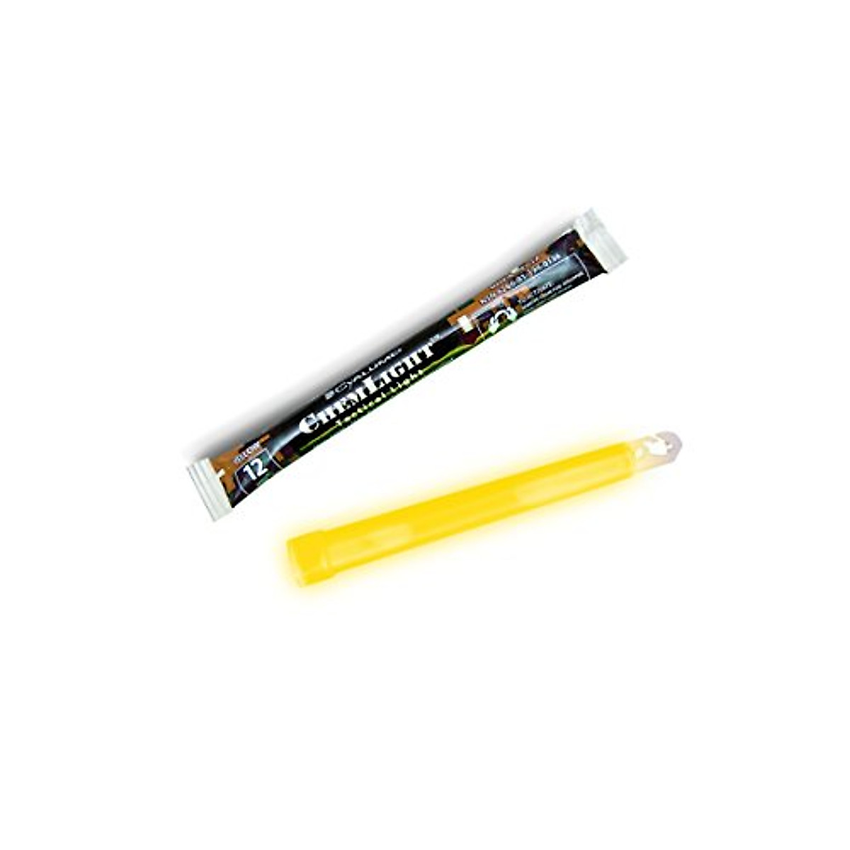 Cyalume Military Grade Yellow Glow Sticks - Premium Bright 6” ChemLight Emergency Glow Sticks with 8 Hour Duration (Bulk Pack of 10 Chem Lights)