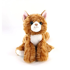 The Petting Zoo Orange Tabby Cat Stuffed Animal Plushie, Gifts for Kids, Cat Plush Toy 9 inches