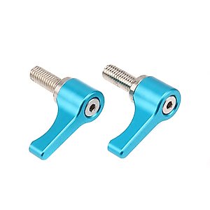Fotga 2X Metal M5 L Shape Thumb Screw for 15mm Rail Follow Focus Matte Box Base Plate Rig (Blue)