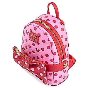 Loungefly Minnie Bow 2in1 Fanny Mini Backpack PinkRed