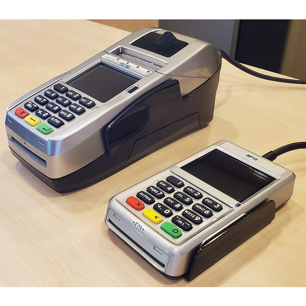 First Data FD150 EMV Credit Card Terminal and RP10 PIN Pad with Wells 351 Encryption Bundle