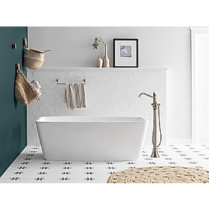 Moen 9025BN Belfield One-Handle Freestanding Floor Mount Tub Filler with Handshower, Brushed Nickel