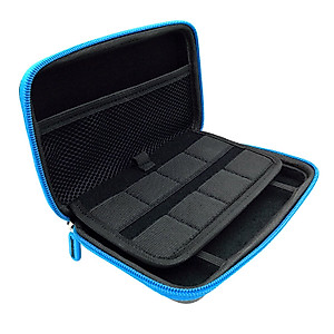 FYOUNG 3 in 1 Case for Nintendo 2DS XL/New 2DS XL,Carrying Case Compatible with Nintendo 2DS XL with Stylus, 2 Screen Protector Film and 8 pcs game card cases - Black
